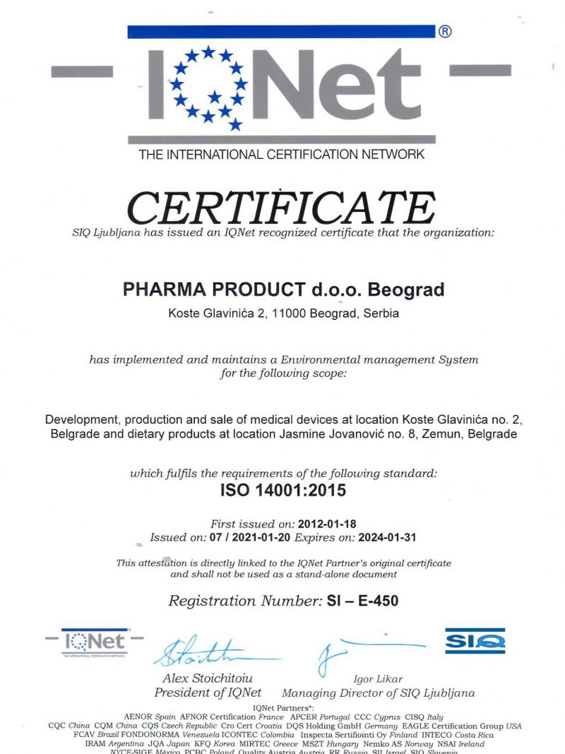 Sertifikati – PharmaProduct